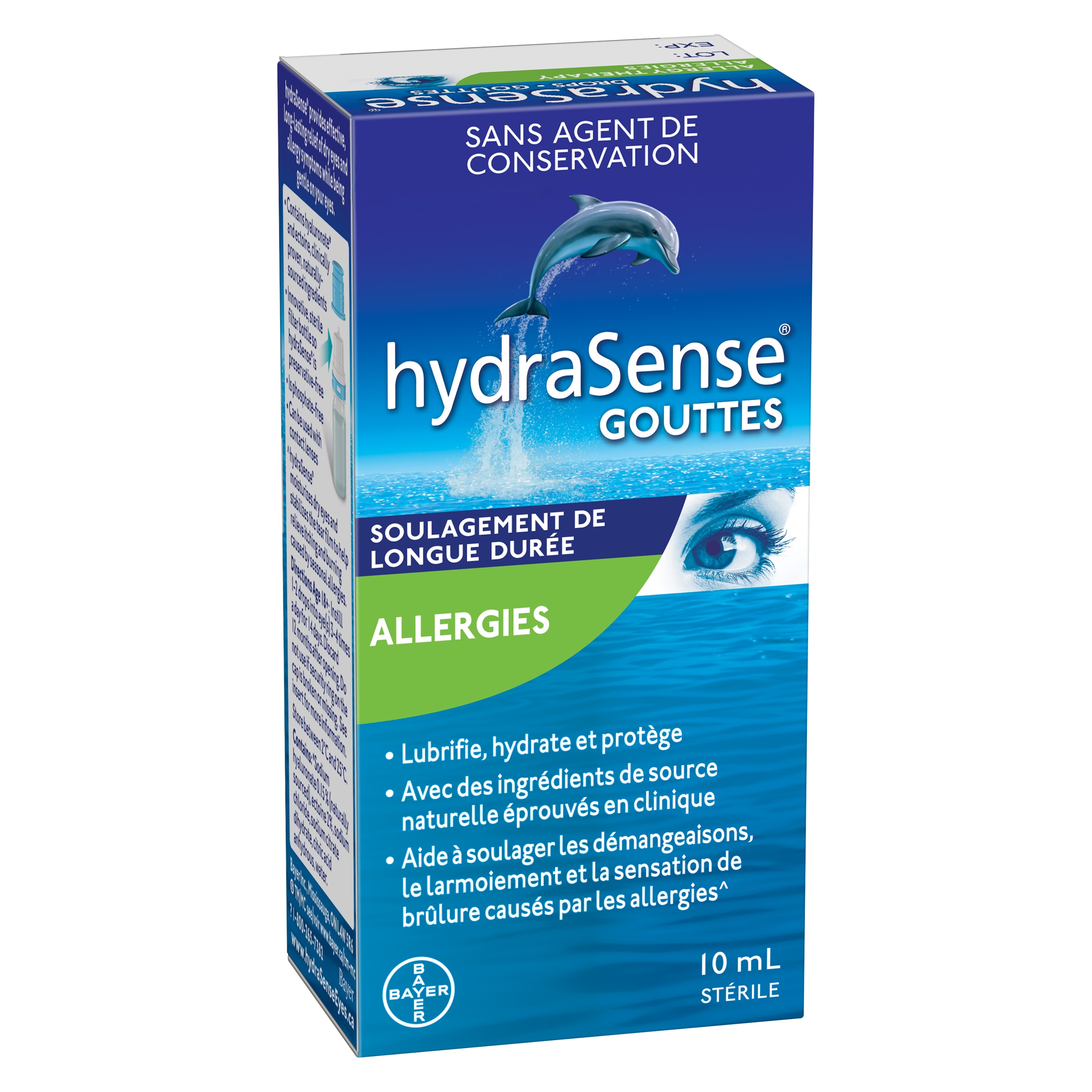 Gouttes oculaires Allergies pour yeux secs | hydraSense® CA
